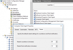 Configuring SCCM 2007 Reboot Countdown | Alkane