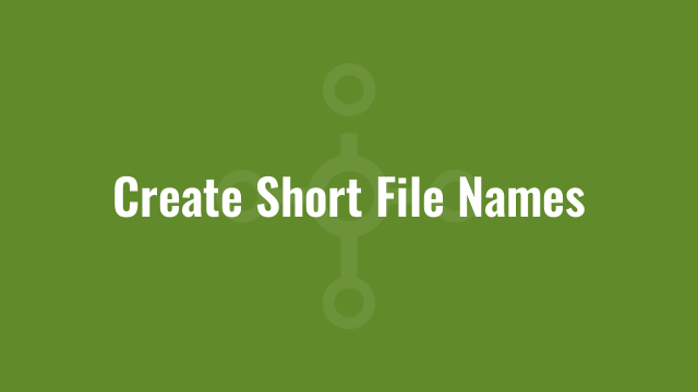 Create Short File Names | Alkane